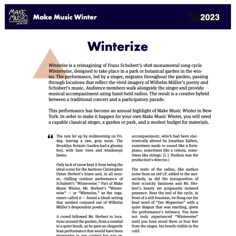 Homepage - Make Music Winter